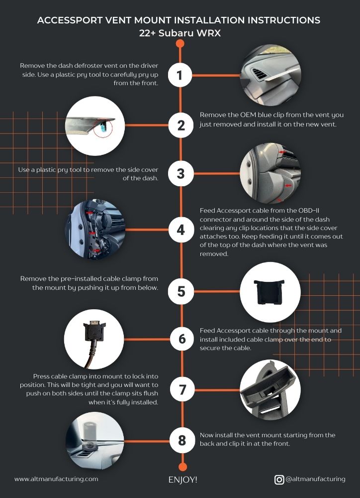 22 WRX Accessport Installation – Alt. Manufacturing